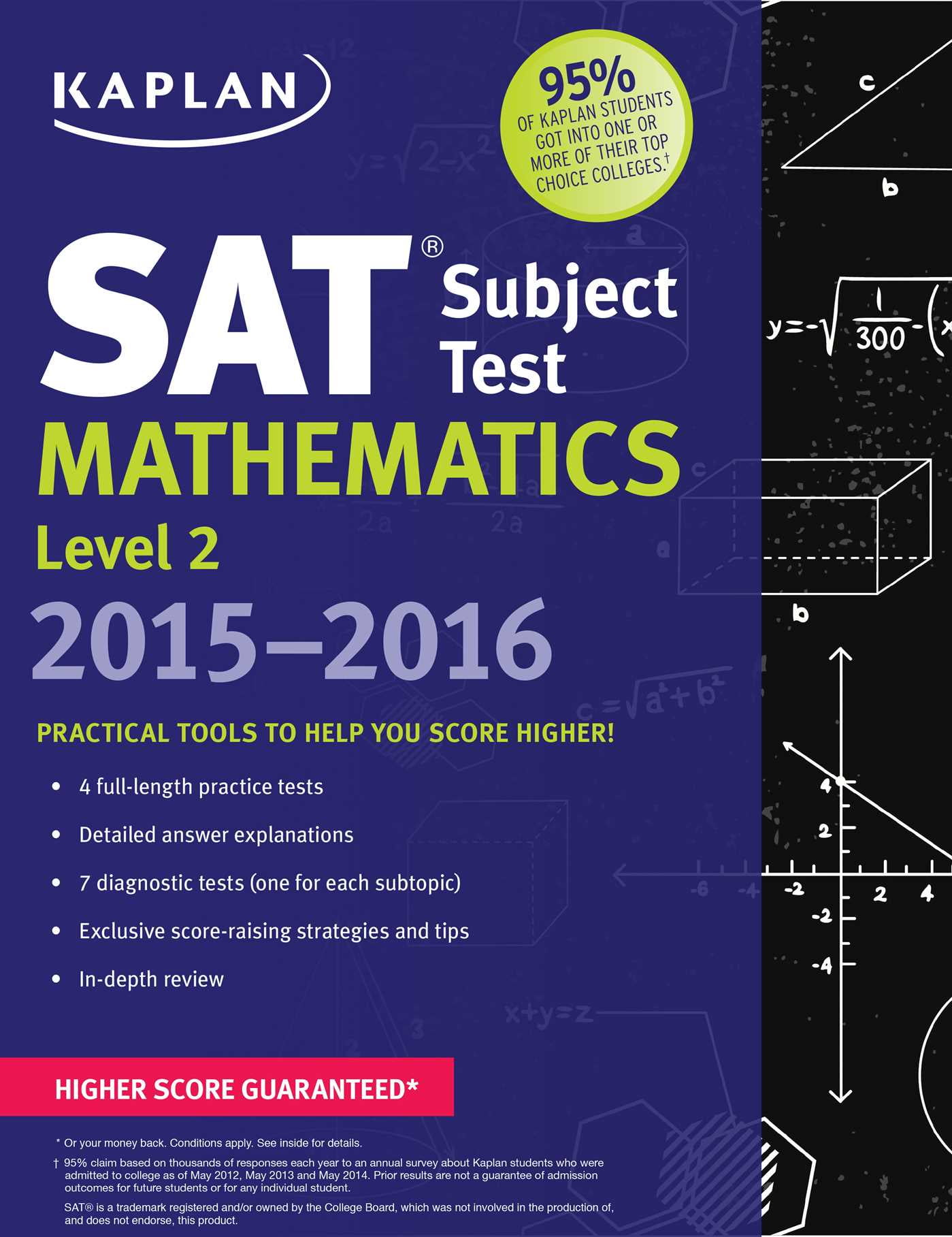 Kaplan SAT Subject Test Mathematics Level 2 2015-2016 - Walmart.com