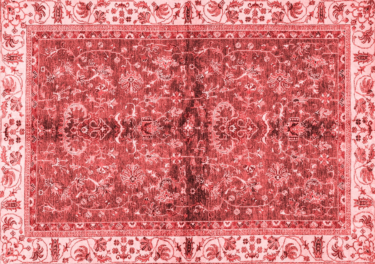 Ahgly Company Machine Washable Indoor Rectangle Oriental Red ...