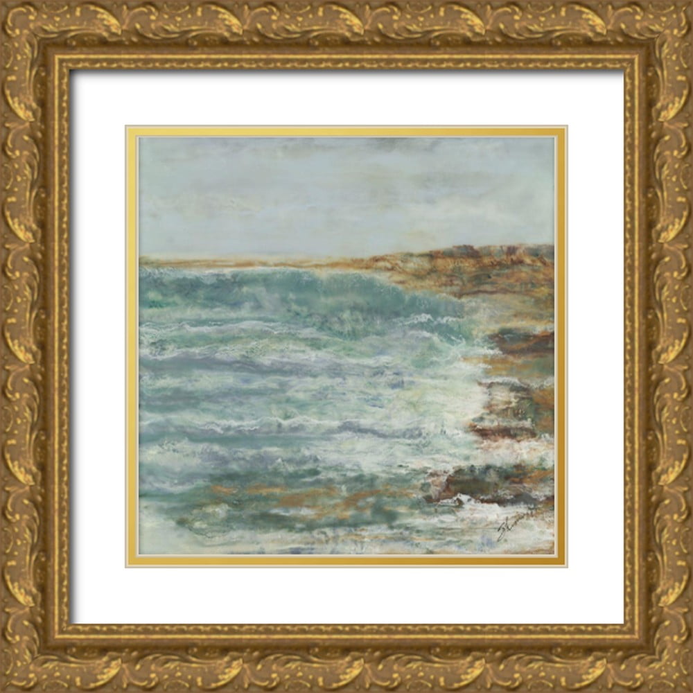 Shanti, Shima 20x20 Gold Ornate Wood Framed with Double Matting Museum ...