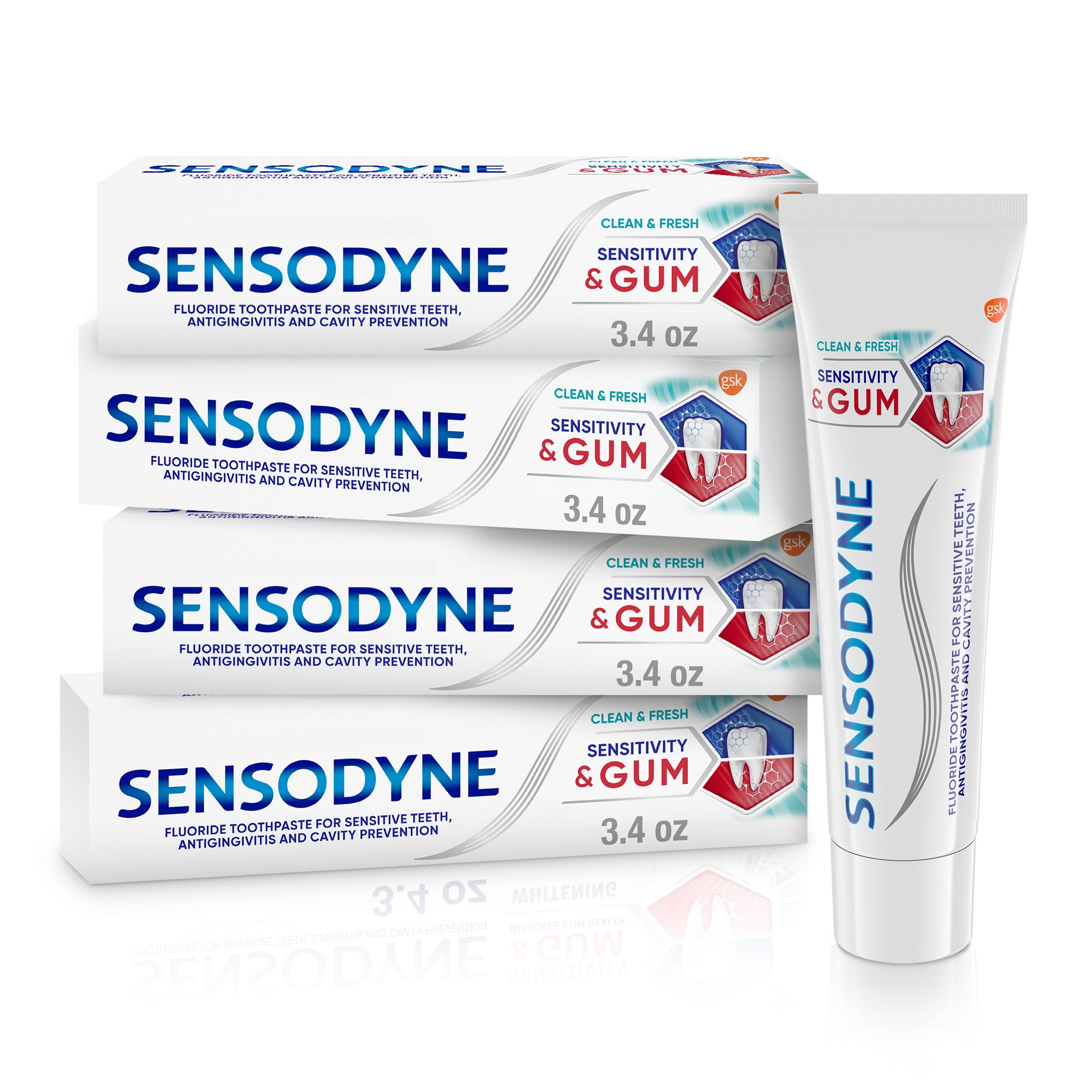 Sensodyne Sensitivity and Gum Toothpaste With Fluoride, Clean and Fresh ...
