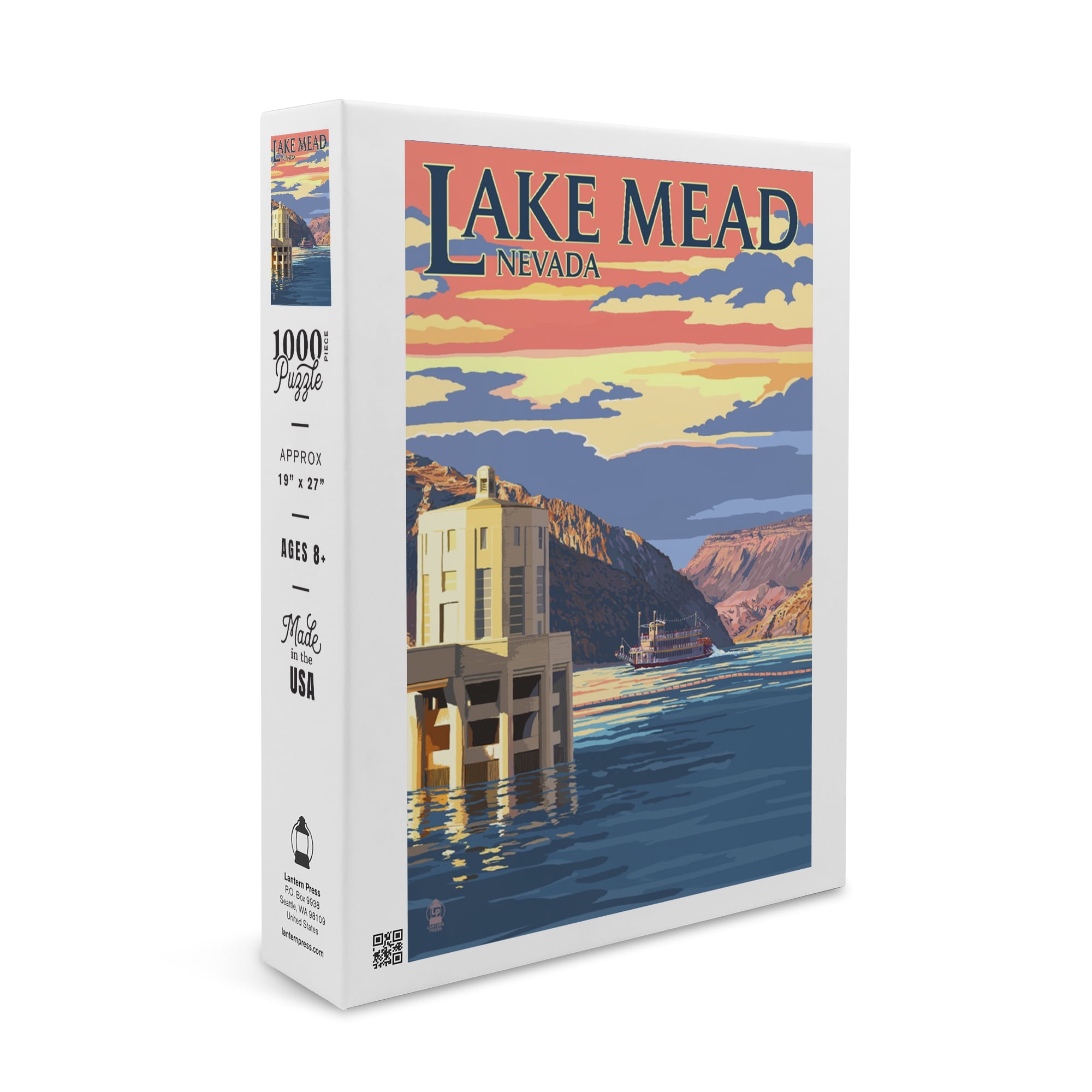 Lake Mead, Nevada, Paddleboat and Hoover Dam (1000 Piece Puzzle, Size ...