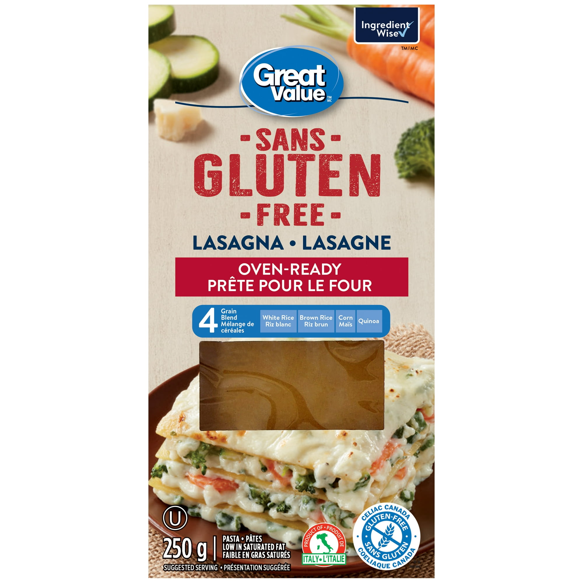 Click here for Great Value Gluten-Free Oven-Ready Lasagna 250 G prices