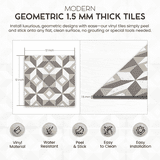 PowerSellerUSA Self-Stick Vinyl Modern Geometric Floor Tiles Ultra ...