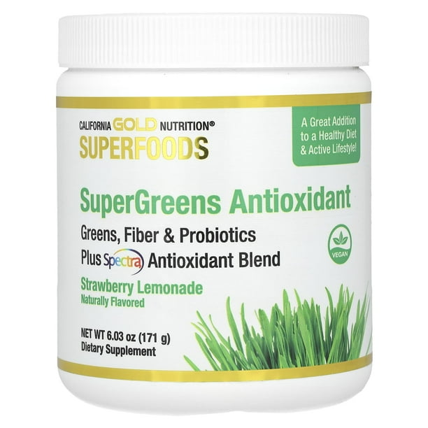 Suplemento antioxidante Supergreens de California Gold Nutrition ...