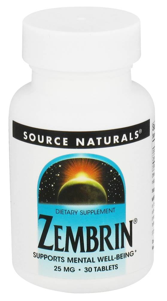 Source Naturals - Zembrin for Mental Well-Being 25 mg. - 30 Tablets ...
