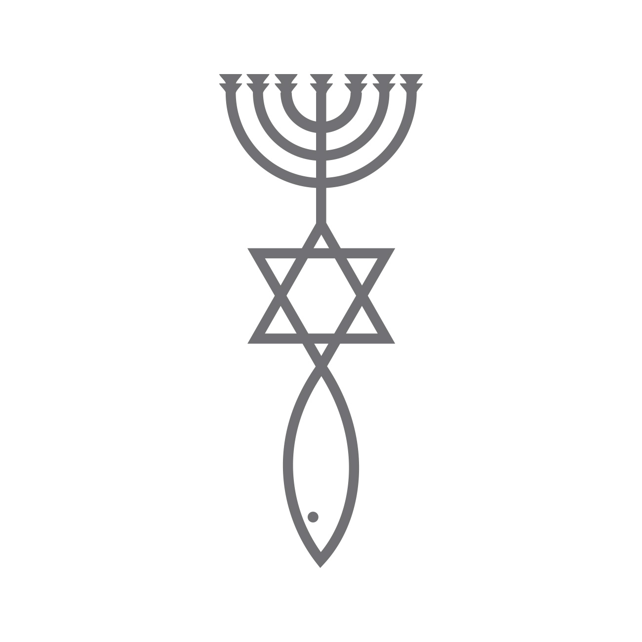 Messianic Jewish Religion Symbol Sticker Decal Die Cut - Self Adhesive ...