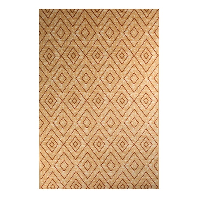 Furnish My Place Diamond Pattern Area Rug - 5 ft. x 8 ft., Beige, Rug ...