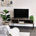 Ashwood & Iron Wrap TV Stand in Rustic Black Finish - Walmart.com