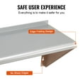 Stainless Steel Wall Mounted Shelf 18 x 72”, NSF, Commercial Wall Shelf ...