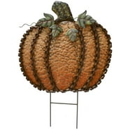Metal Pumpkin Harvest Fall Decor Thanksgiving Halloween Outdoor Yard ...
