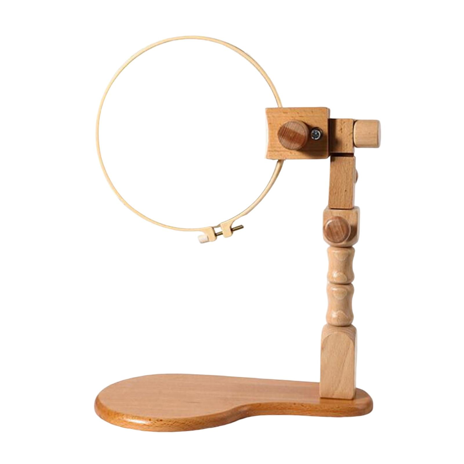 Wooden Embroidery Hoop Stand Embroidery Frame Standing Adjustable Rack ...
