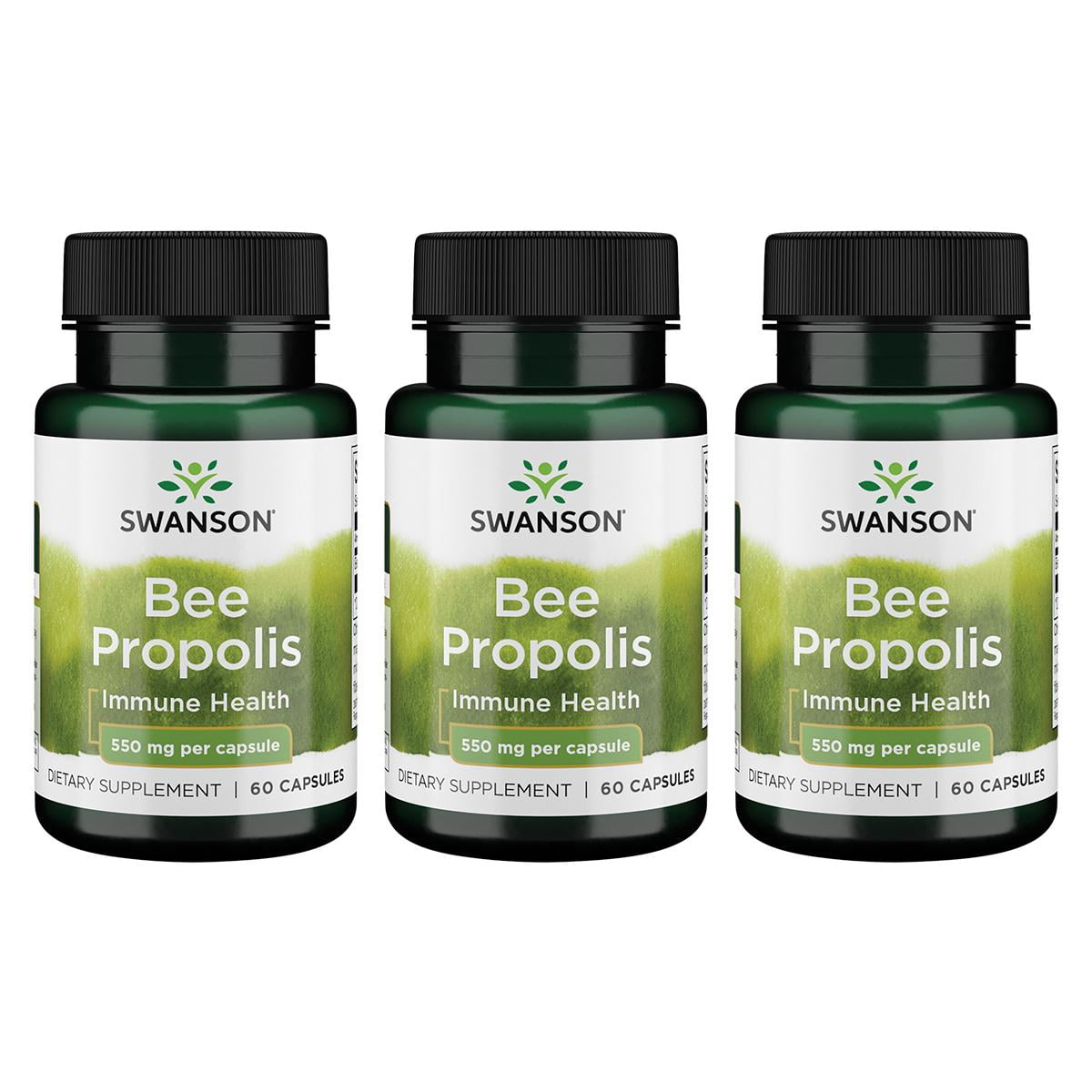 Swanson Bee Propolis 550 mg 60 Caps 3 Pack - Walmart.com