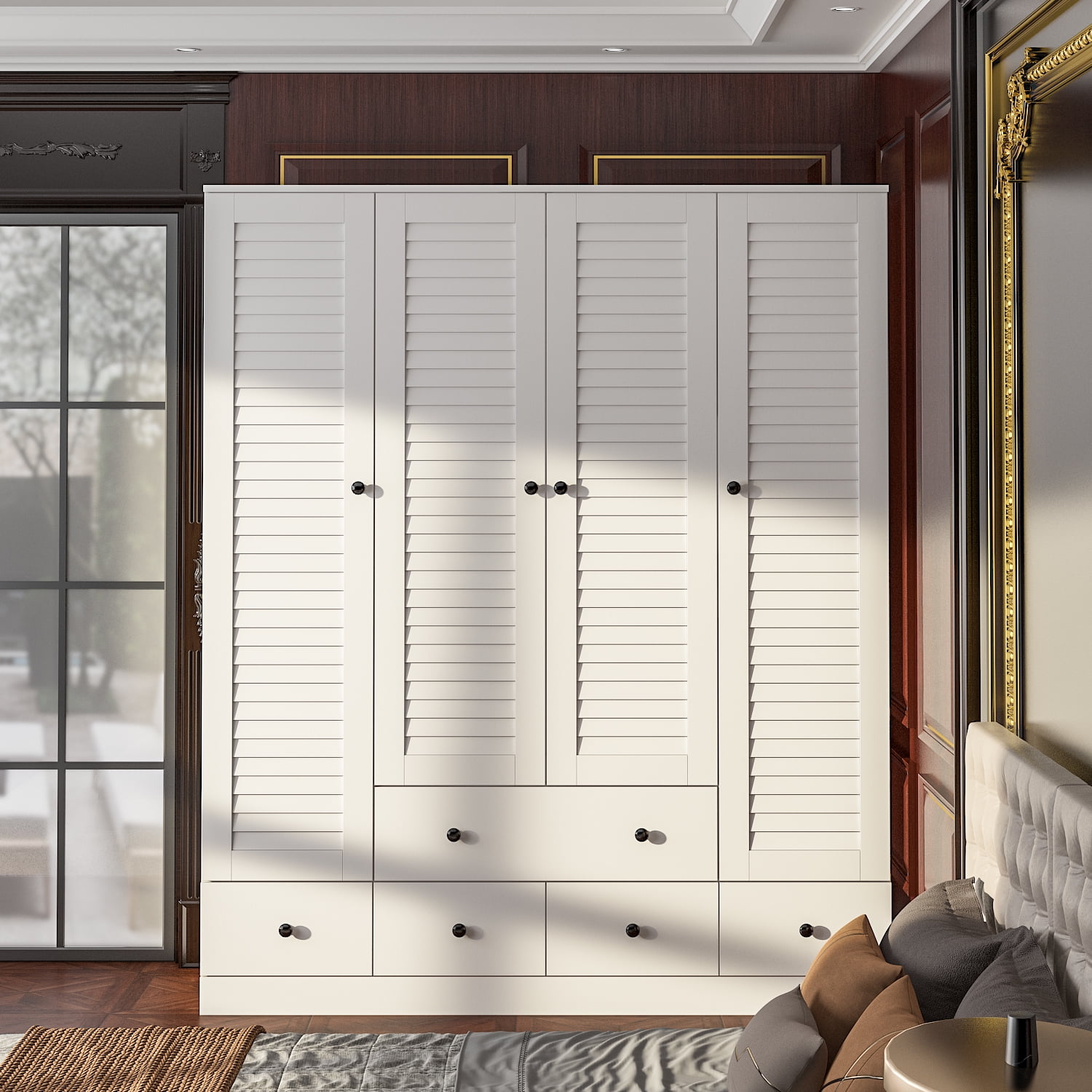 Click here for Oxylife Wardrobe Armorie With Shutter Door  5 Draw... prices