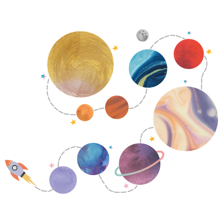 Outer Space Simple Art Design