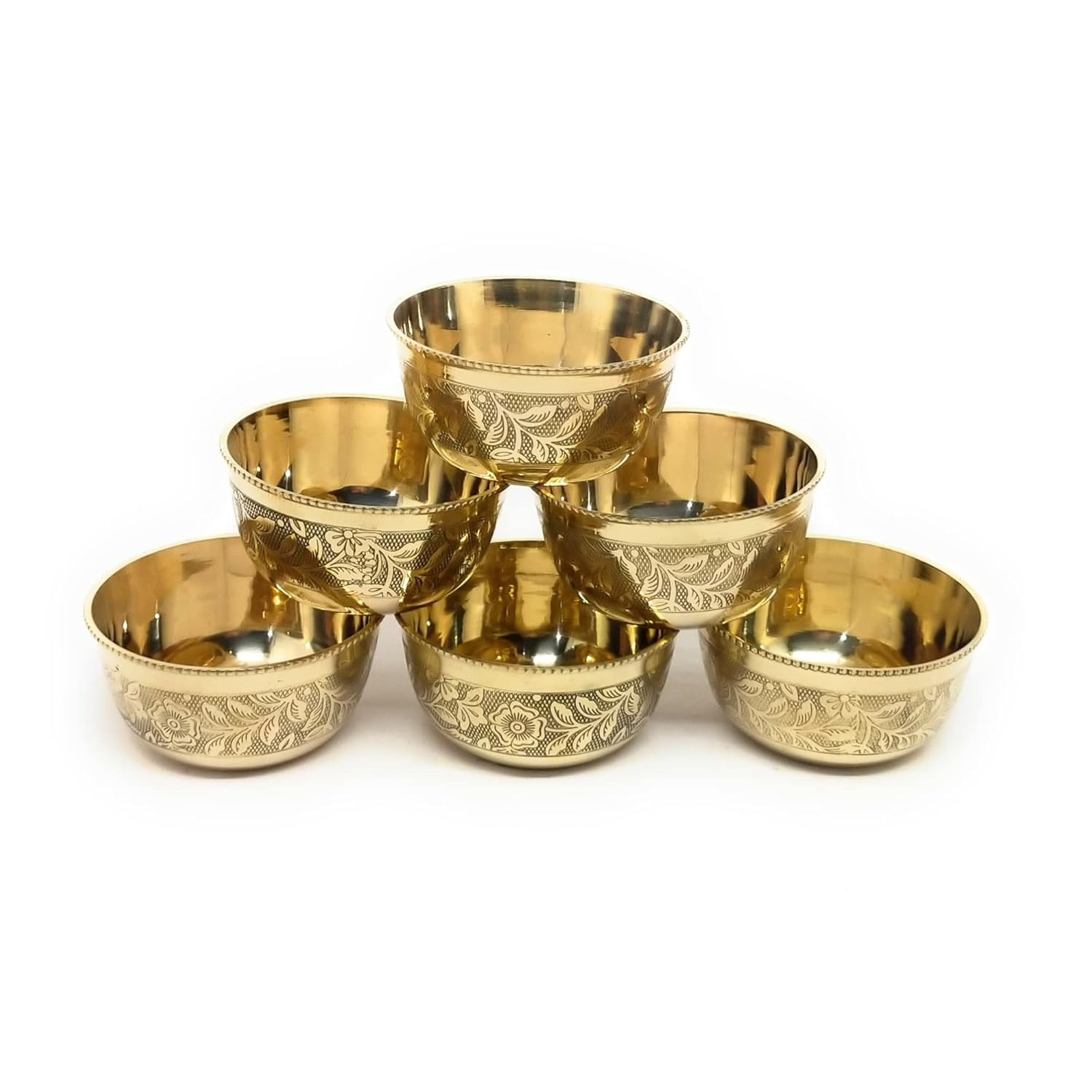 Click here for Bowl Set Of 6 Pcs Peetal Katori - 200 Ml Each prices