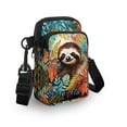 HELLHERO Autumn Sloth Adjustable Crossbody Bag 2 Layers Adult for Daily ...