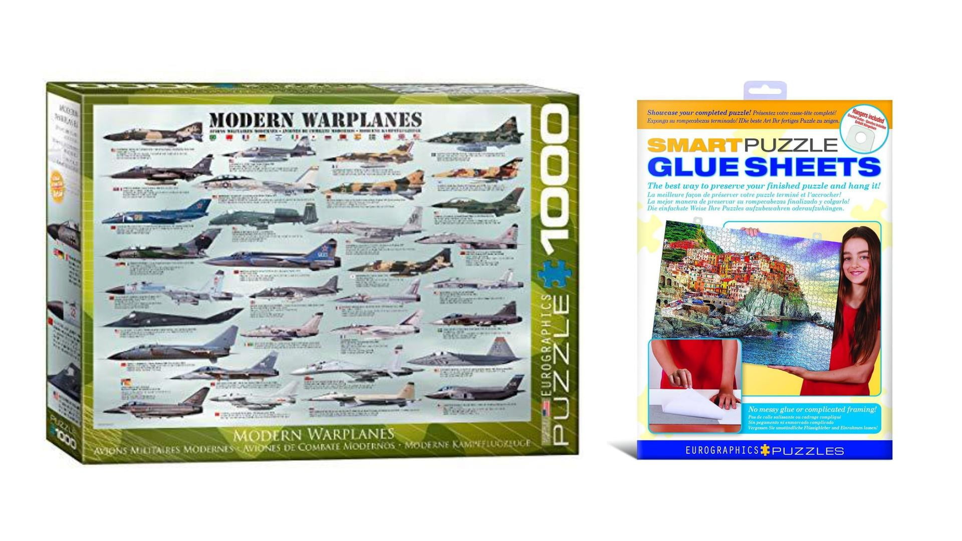 Bundle of 2 |EuroGraphics Modern Warplanes Puzzle (1000-Piece) + Smart ...