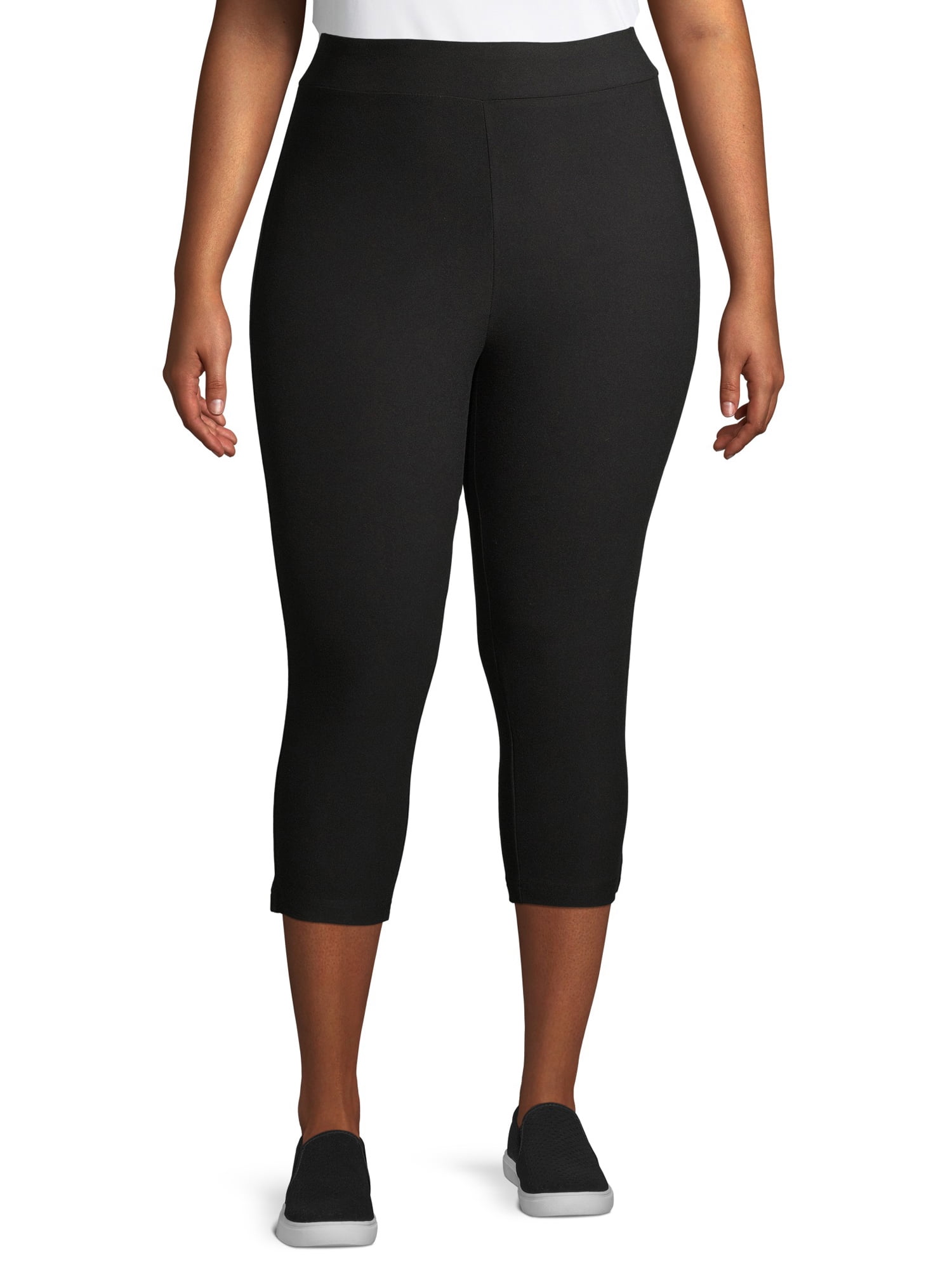 Terra And Sky Terra And Sky Womens Plus Size Super Soft Sueded Capri