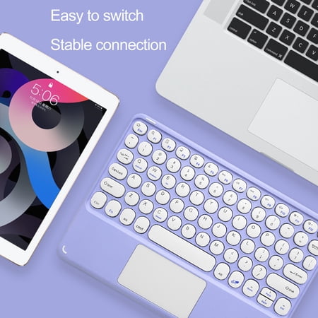 Wireless Keyboard Round Keycaps Ergonomic Rechargeable Quick Response ...