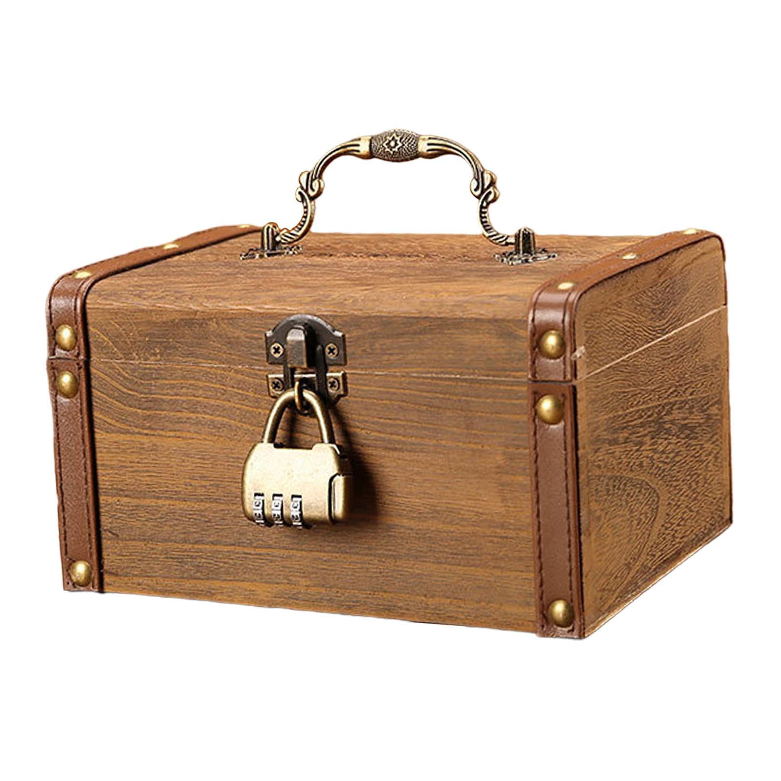Wooden Piggy Bank Password Lock Dollars Cash Adults Gifts Medium ...