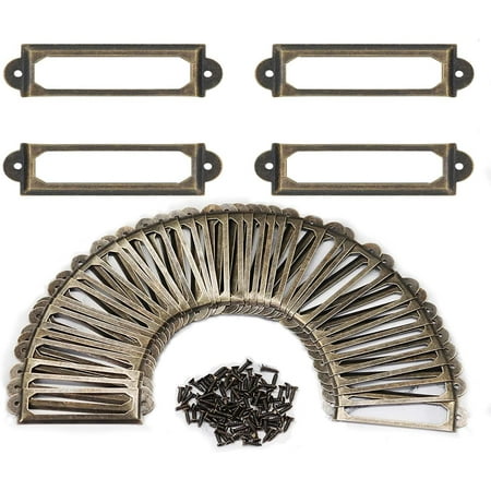 NETSENGLabel Holder Metal Name Card Frame with Screws Vintage for ...