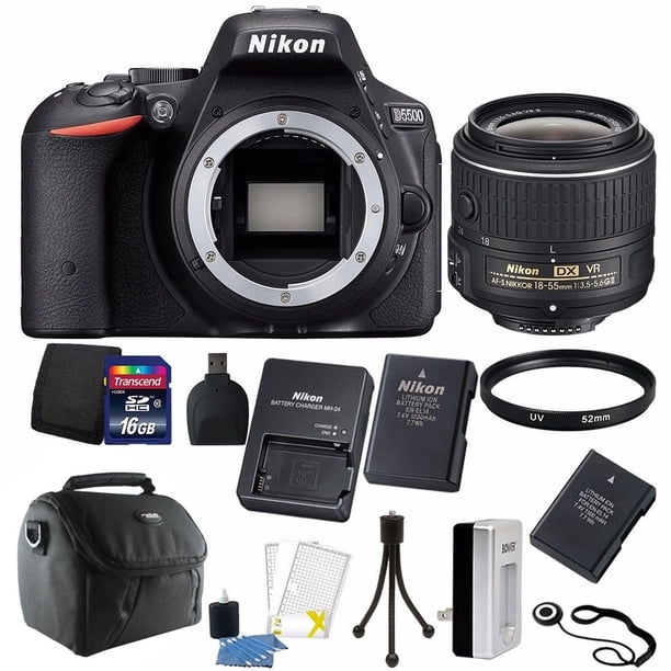 Nikon D5500 DSLR Camera + 18-55mm VR Lens + Two Batteries and Charger ...