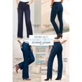 Roamans Womens Plus Size Invisible Stretch Contour Wide Leg Jean Soft