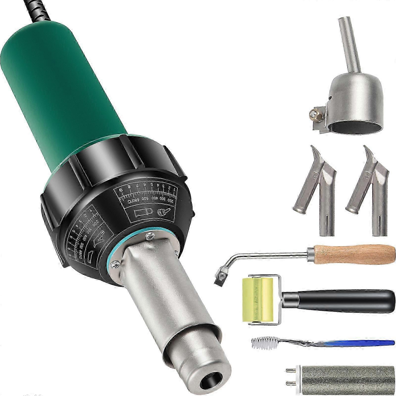 1600W Hot Air Torch PVC Welding Gun Plastic Welder Heat Gun 7pcs ...