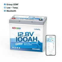 LiTime 12V 100Ah Group 24 Bluetooth LiFePO4 Lithium Deep Cycle Battery ...