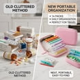 Waterproof 14 Day Travel Pill Organizer Binder, Portable Medication ...