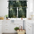 3 Piece Kitchen Curtains and Valances Set Natural Trees Cafe Curtains ...