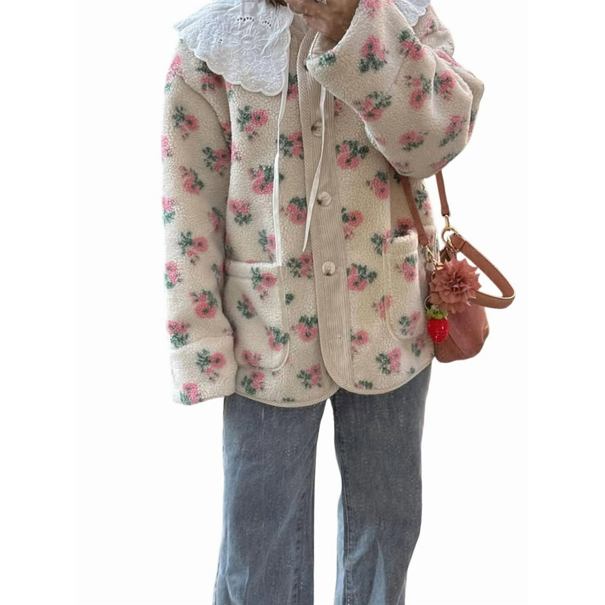 Click here for Unbranded Womens Floral Print -Y Fleece Jacket But... prices