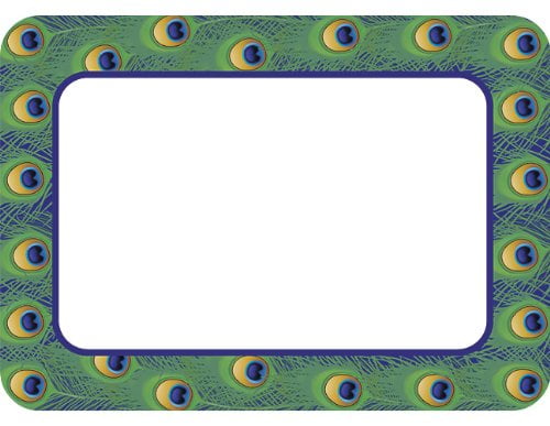 Decorative Peacock Name Tags for Classroom Setup or Gifts, UV Coated ...