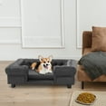 MCombo Pet Sofa Bed Dog Couch for Small Dogs, Faux Leather Dog Sofa ...