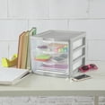 Sterilite 3 Drawer Organizer Unit, Brushed Silver, Multi-Purpose ...