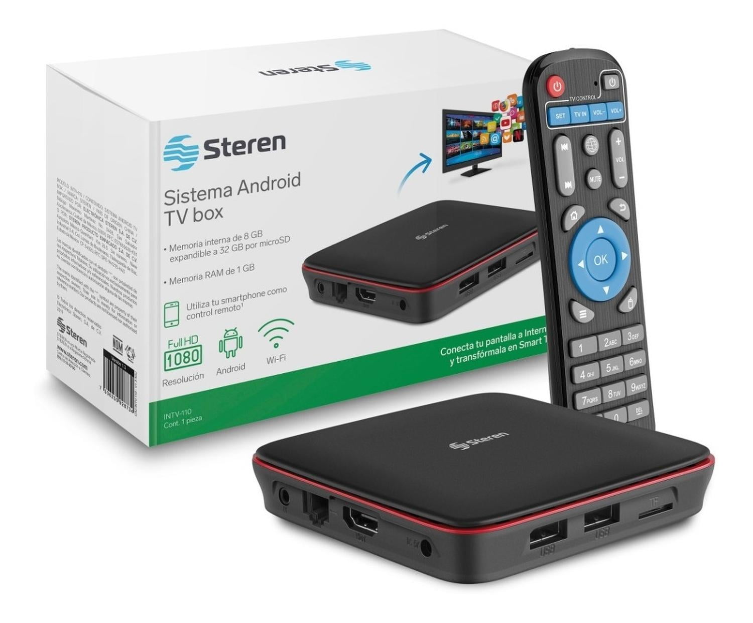 STEREN Sistema Android TV Box INTV-110 Steren INTV-110 | Bodega Aurrera ...