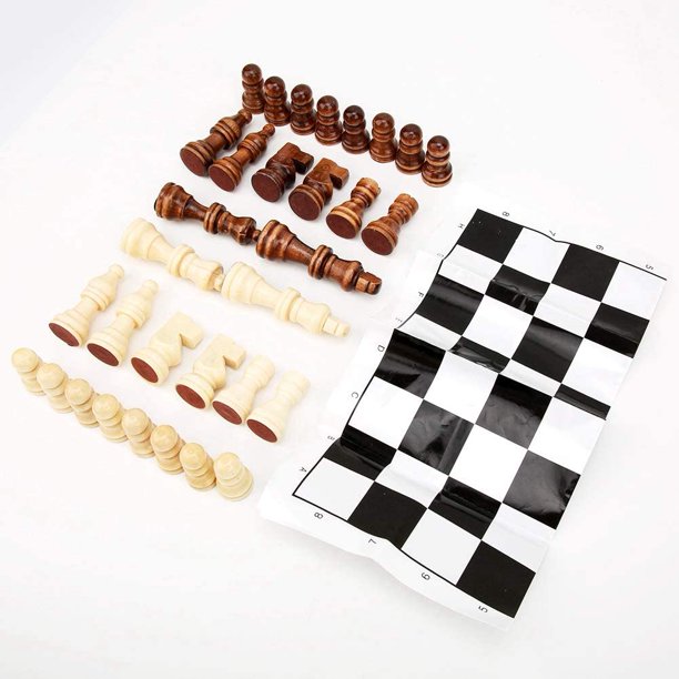 KSCDWooden Chess Pieces,32PCS Handmade Standard International Staunton ...