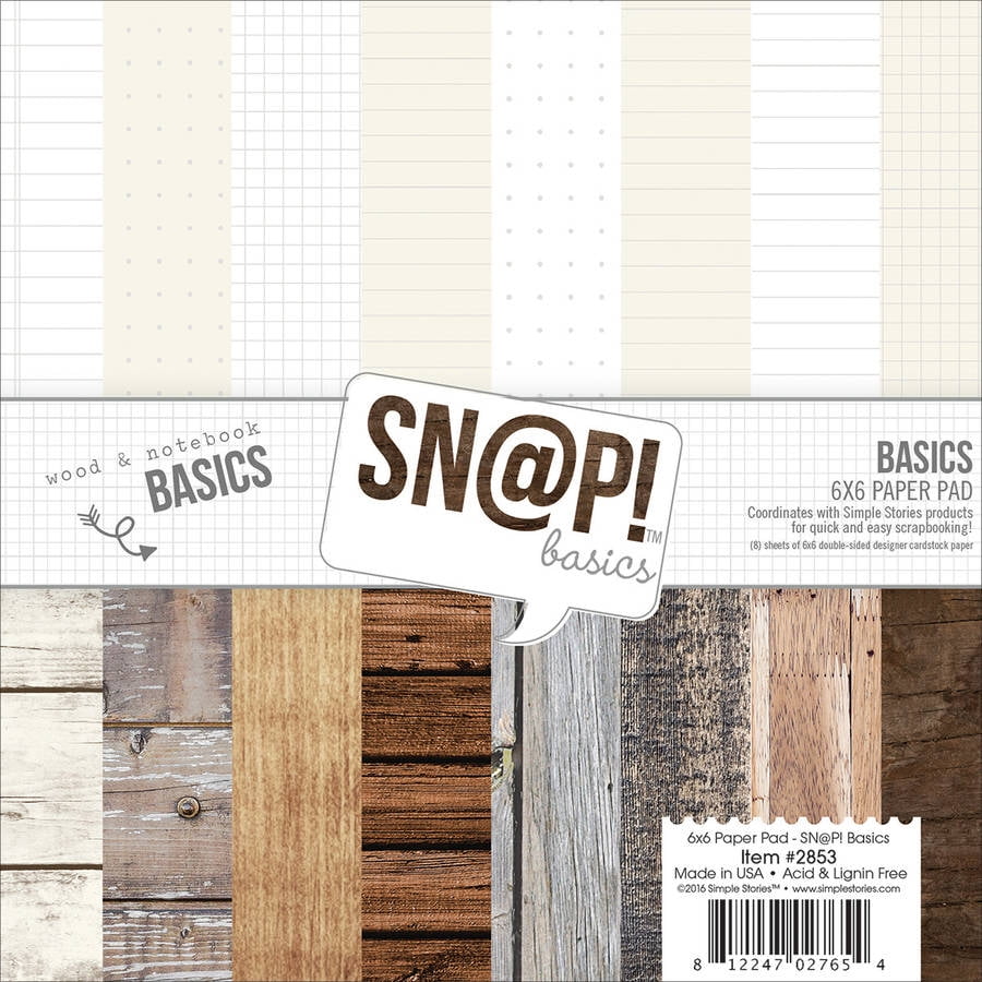 Simple Stories Notebook & Wood Grain Paper Kit: 12 x 12 inches ...
