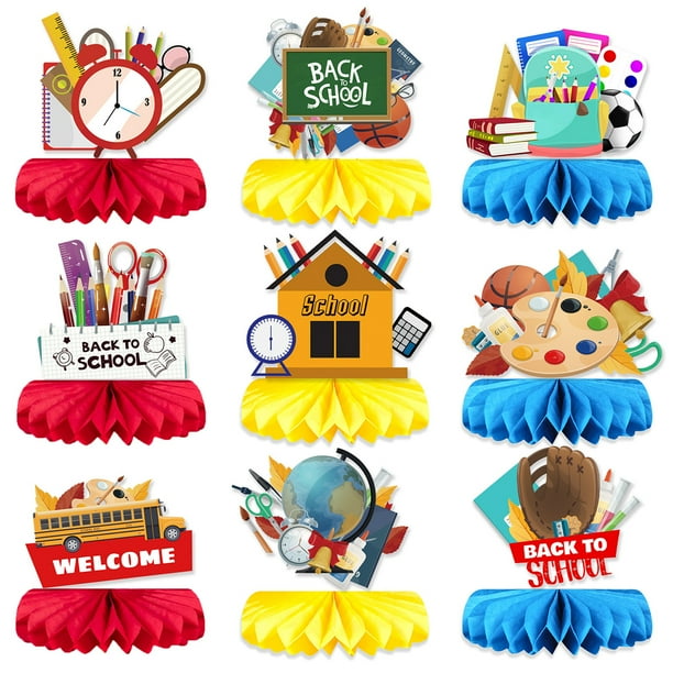9 Pieces Back to School Party Table Decorations, First Day of School ...
