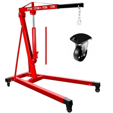 Dragway Tools Heavy-duty 3-Ton Shop Crane/Engine Hoist with 6000 lb ...