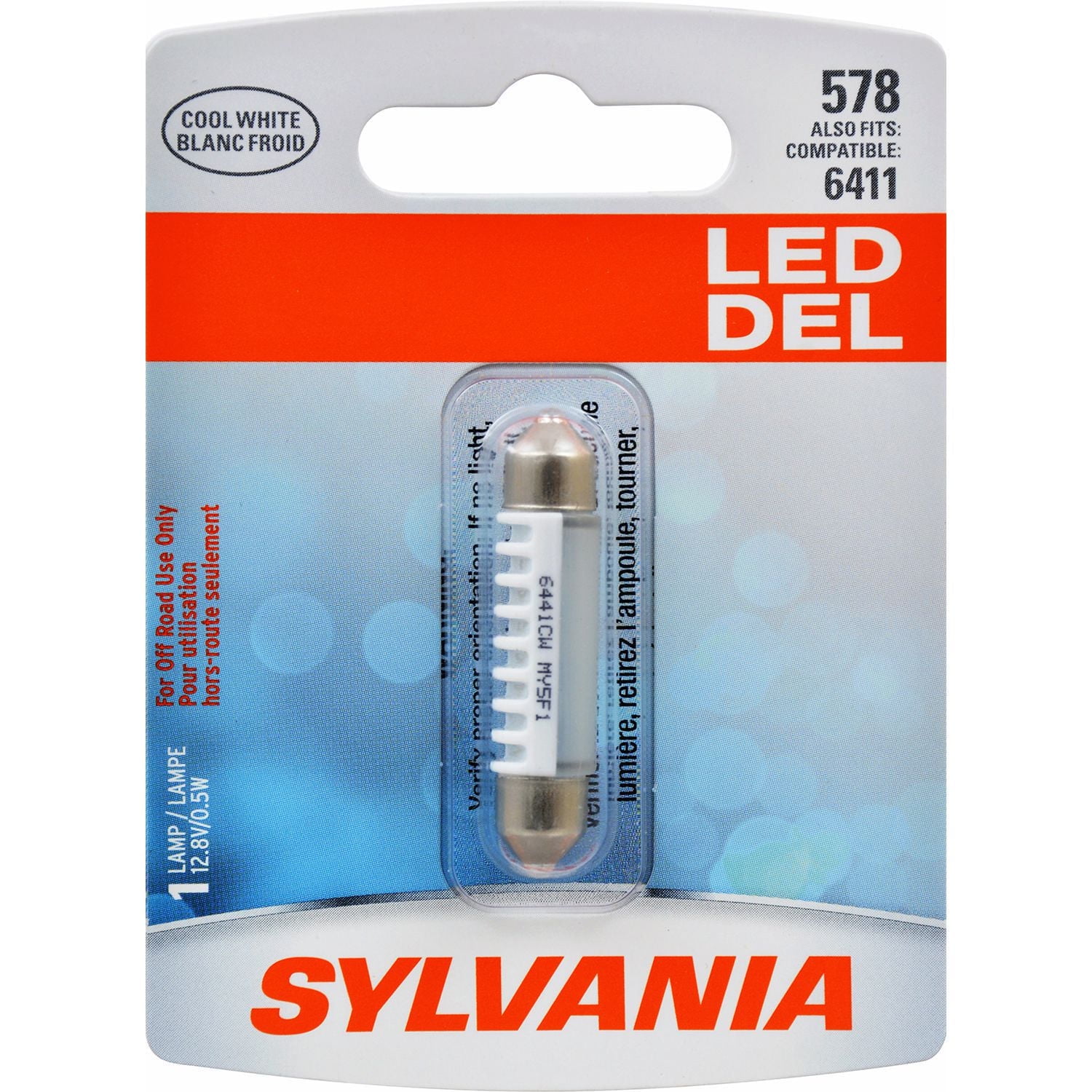 SYLVANIA 578 Syl LED White Mini Bulb, Pack of 1, 578 SYL LED WHITE Mini ...