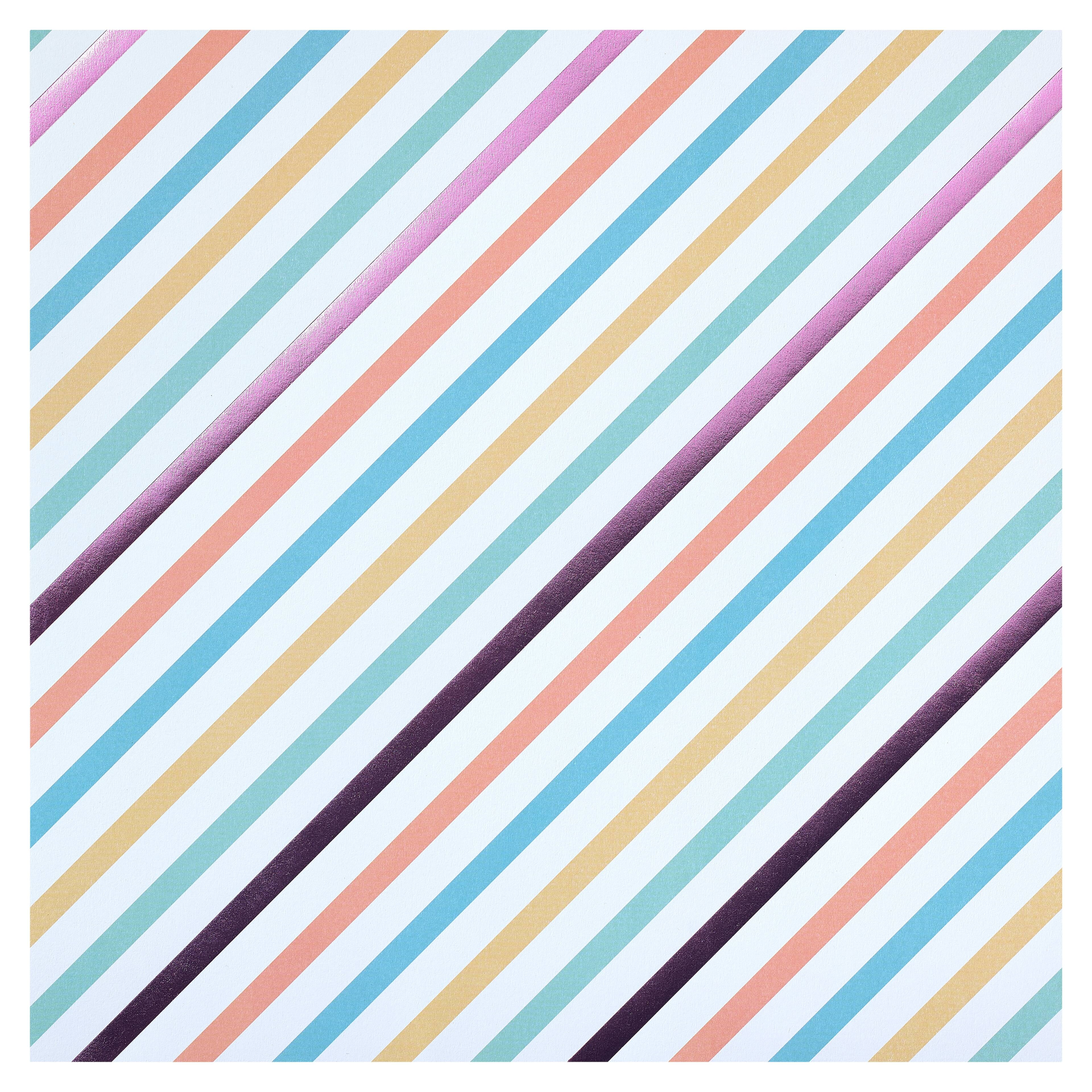 24 Pack: Pastel Stripe Cardstock Paper by Recollections™, 12" x 12 ...
