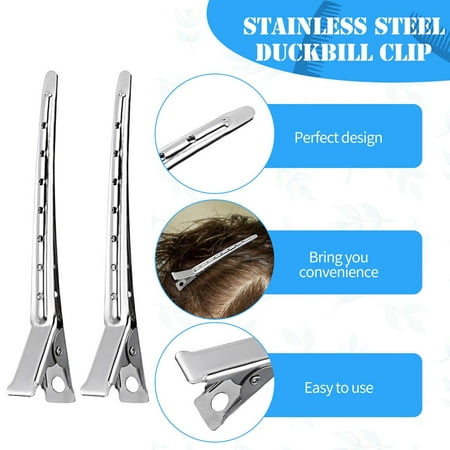 Duck Bill Clips Rustproof 10 Pieces Clips for Women Professional Hair ...