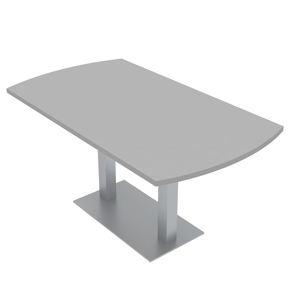 5 Ft Arc Rectangle Conference Table Square Metal Base With Electric ...