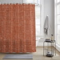 Burnt Orange Shower Curtain for Bathroom, Abstract Modern Farmhouse ...