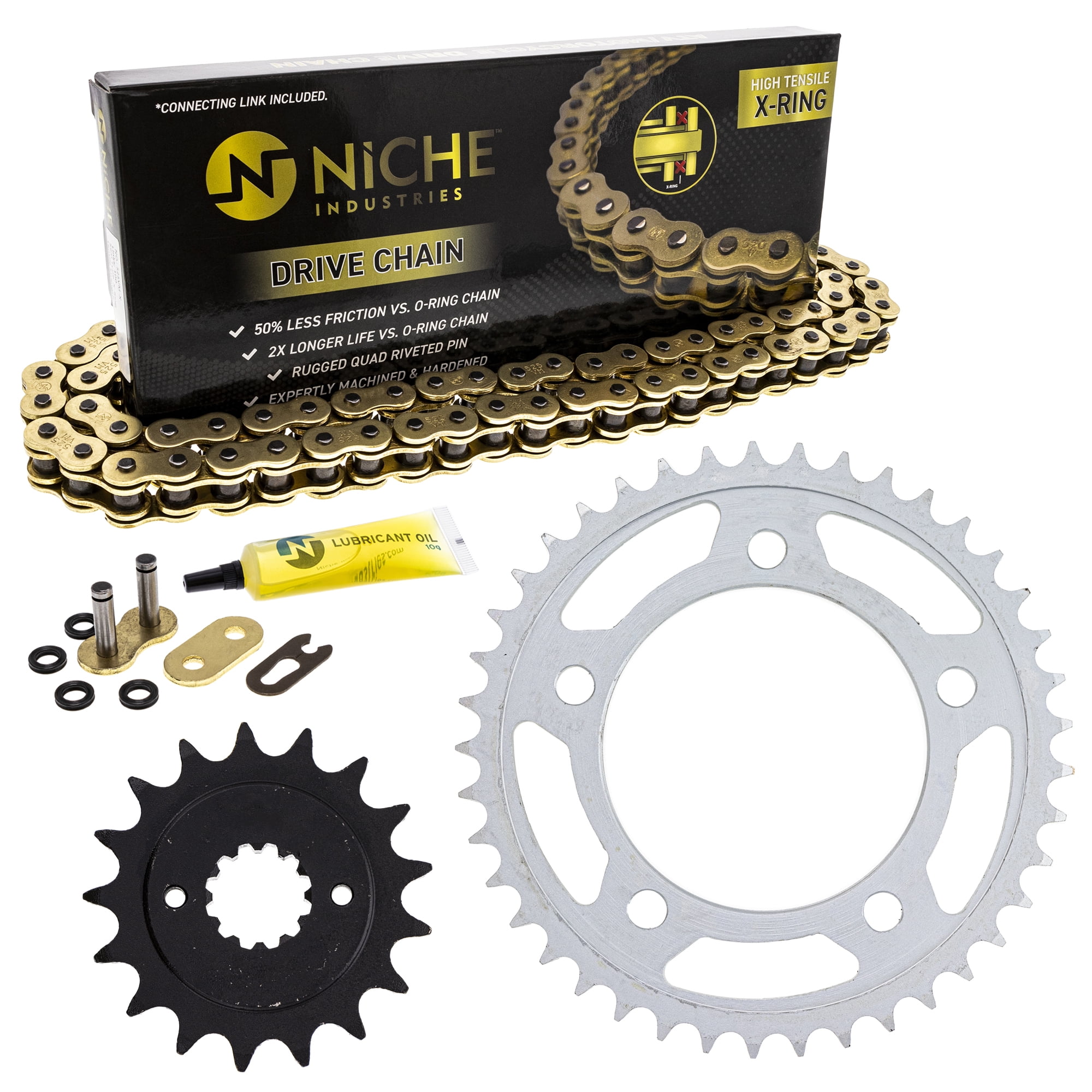 Niche Sprocket Chain Set for Honda VT750CD 17/41T 525 X-Ring Motorcycle ...