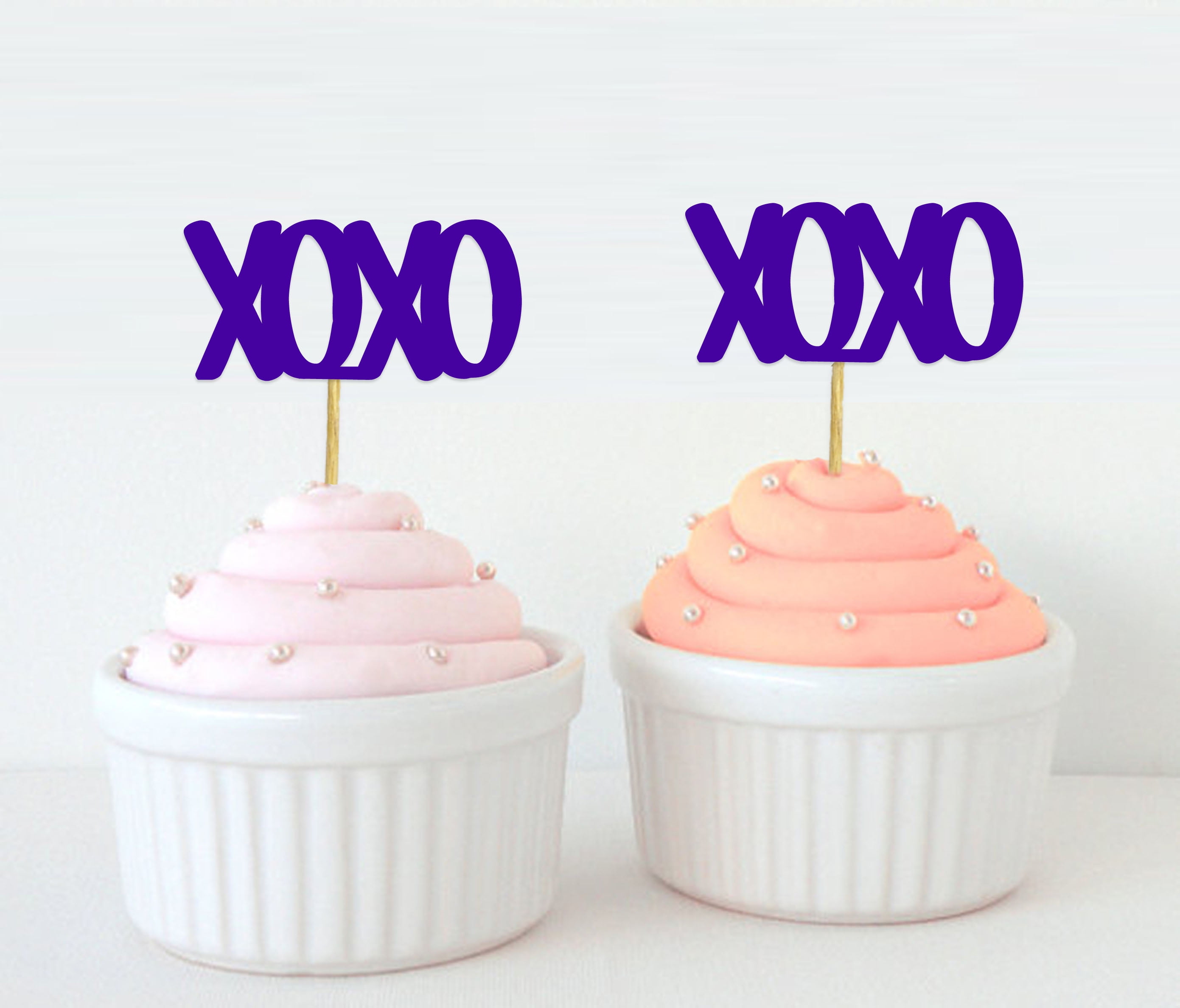 Darling Souvenir, XOXO Cupcake Topper, Hugs & Kisses Wedding Party ...