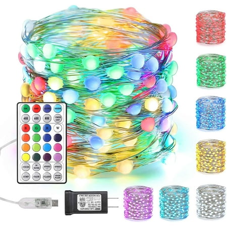 Color Changing Christmas Fairy Lights, 66ft 200 LED RGB Twinkle Lights ...