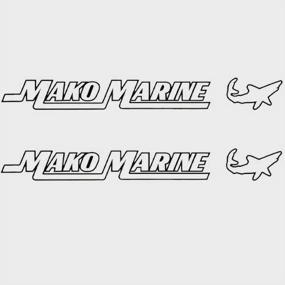 Mako Boat Logo Decals 129920 | Black Stickers (Pair) - Walmart.com