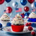 450Pcs 4th of July Foil Cupcake Liners Red Blue Silver Cupcake Liners ...